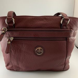 Giani Bernini | Bags | Giani Bernini Pebble Tote Burgundy Purse | Poshmark